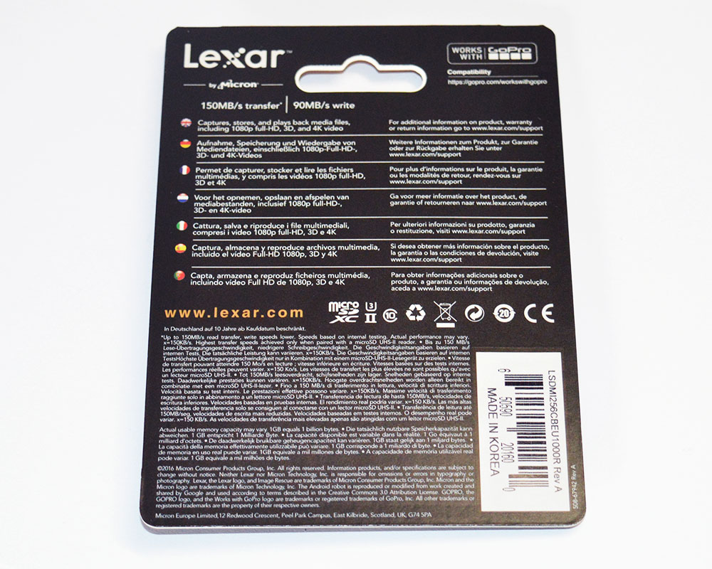 Lexar Professional 1000x 256GB microSDHC/microSDXC UHS-II Card Review ...