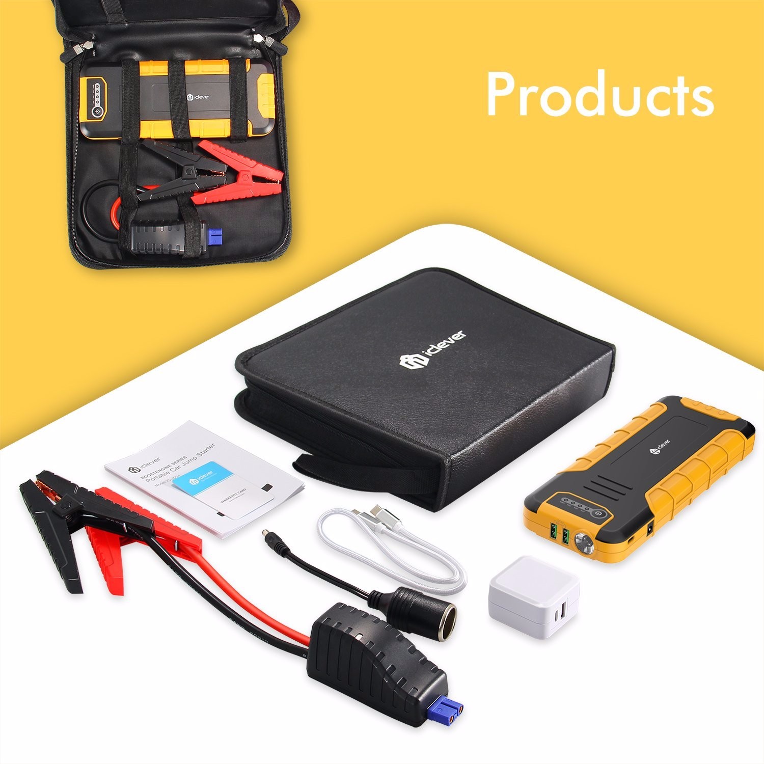 Iclever 20000mah car jump starter store